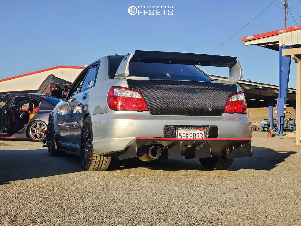 2004 Subaru Impreza with 18x8.5 44 SSR Gtx01 and 235/40R18 Hankook ...