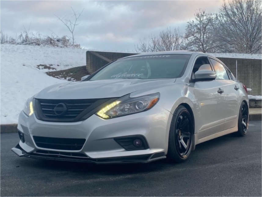 2016 Nissan Altima with 18x9.5 38 ADV1 Av6 and 215/40R18 Continental ...