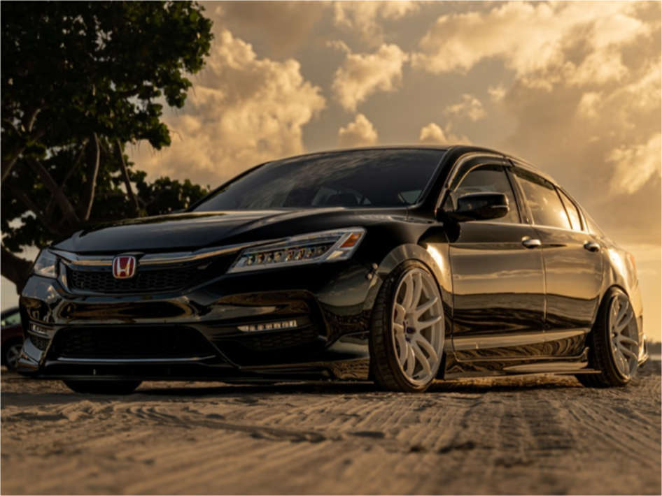 2016 Honda Accord with 19x9.5 25 Work Emotion Cr Kiwami and 225/35R19 Falken and Coilovers ...