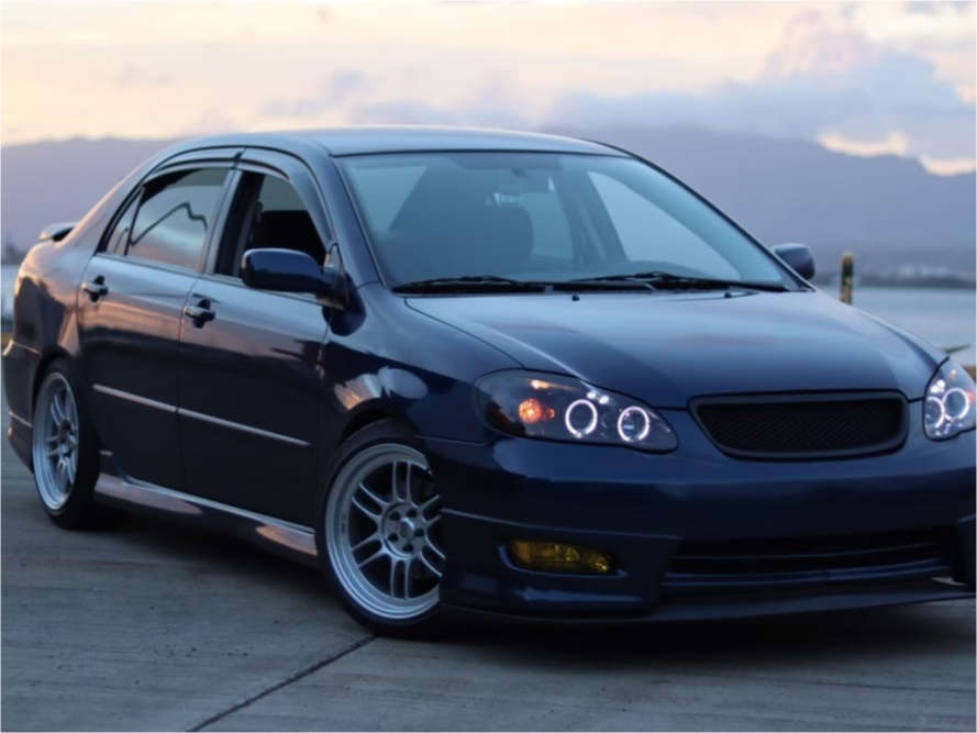 2008 Toyota Corolla with 17x9 45 Enkei Rpf1 and 215/45R17 BFGoodrich G ...