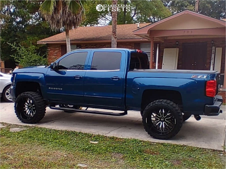 2018 Chevrolet Silverado 1500 with 24x12 -51 Vision Riot and 35/12.5R24 ...