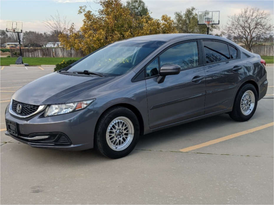 2014 Honda Civic with 15x7 20 MST Mt10 5x7 and 205/65R15 Kumho Solus ...