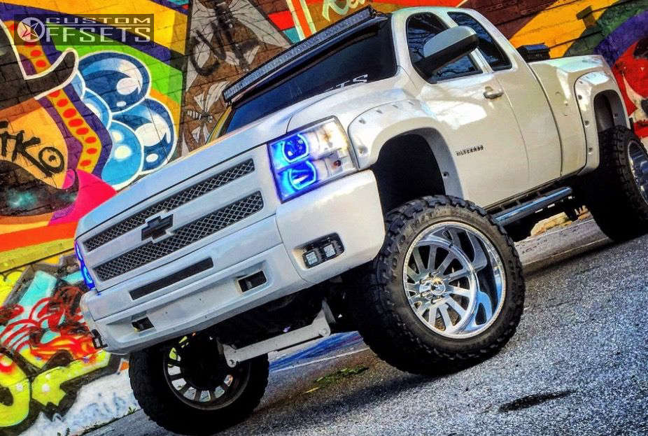 2009 Chevrolet Silverado 1500 with 22x14 -73 American Force Burnout SS ...