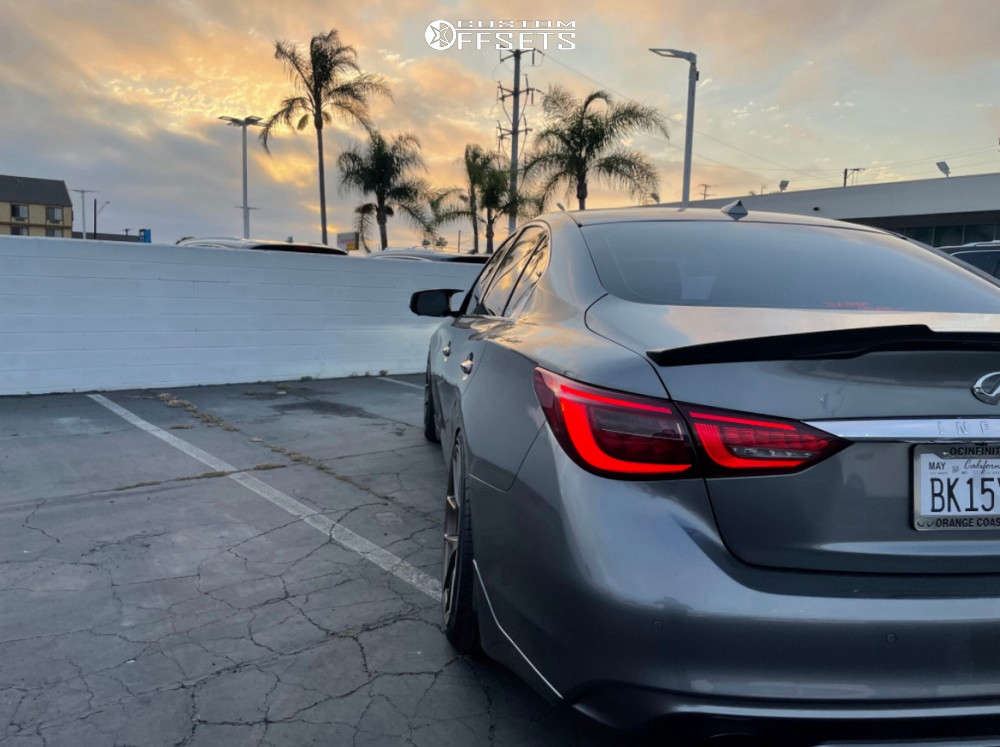 2018 INFINITI Q50 with 19x9.5 22 ESR Rf2 and 255/35R19 Lexani and ...