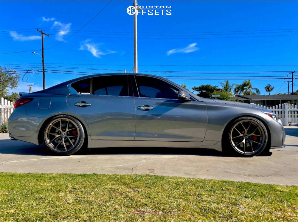 2018 INFINITI Q50 with 19x9.5 22 ESR Rf2 and 255/35R19 Lexani and ...