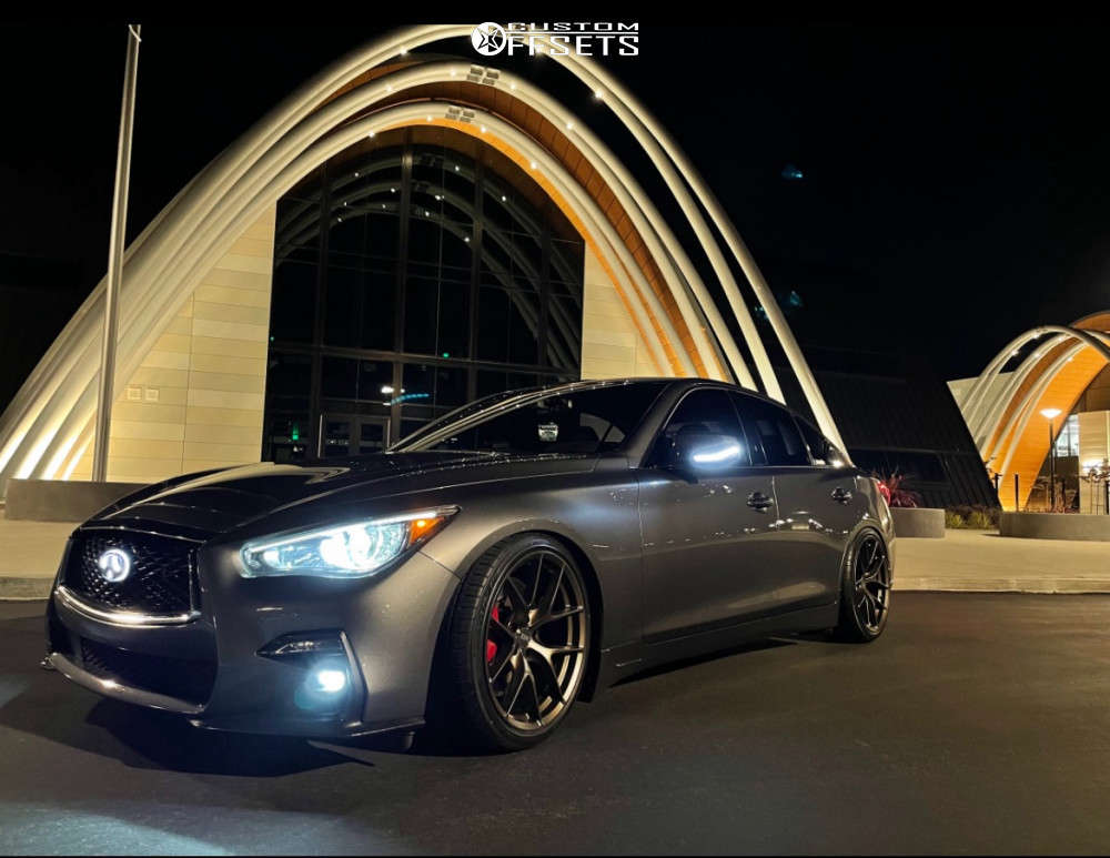 2018 INFINITI Q50 with 19x9.5 22 ESR Rf2 and 255/35R19 Lexani and ...