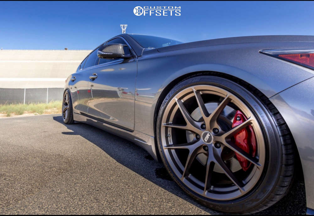 2018 INFINITI Q50 with 19x9.5 22 ESR Rf2 and 255/35R19 Lexani and ...