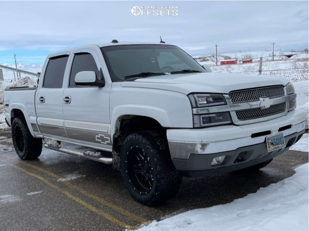 2005 Chevrolet Silverado 1500 with 20x10 -18 American Outlaw 12 Gauge ...