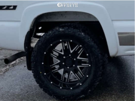 2005 Chevrolet Silverado 1500 with 20x10 -18 American Outlaw 12 Gauge ...