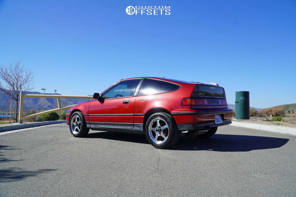 1991 Honda CRX with 15x6.5 35 AVID1 AV8 and 195/55R15 Falken Ziex Ze950 ...