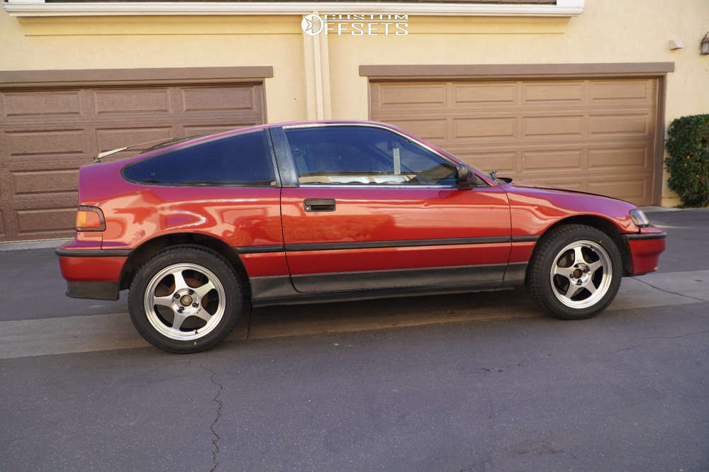 1991 Honda CRX with 15x6.5 35 AVID1 AV8 and 195/55R15 Falken Ziex Ze950 ...