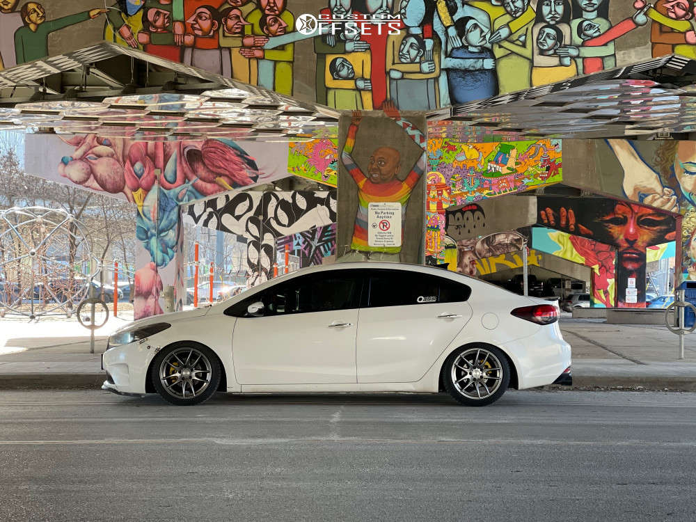 2018 Kia Forte with 17x8 40 AVID1 Av32 and 215/45R17 Falken Azenis ...