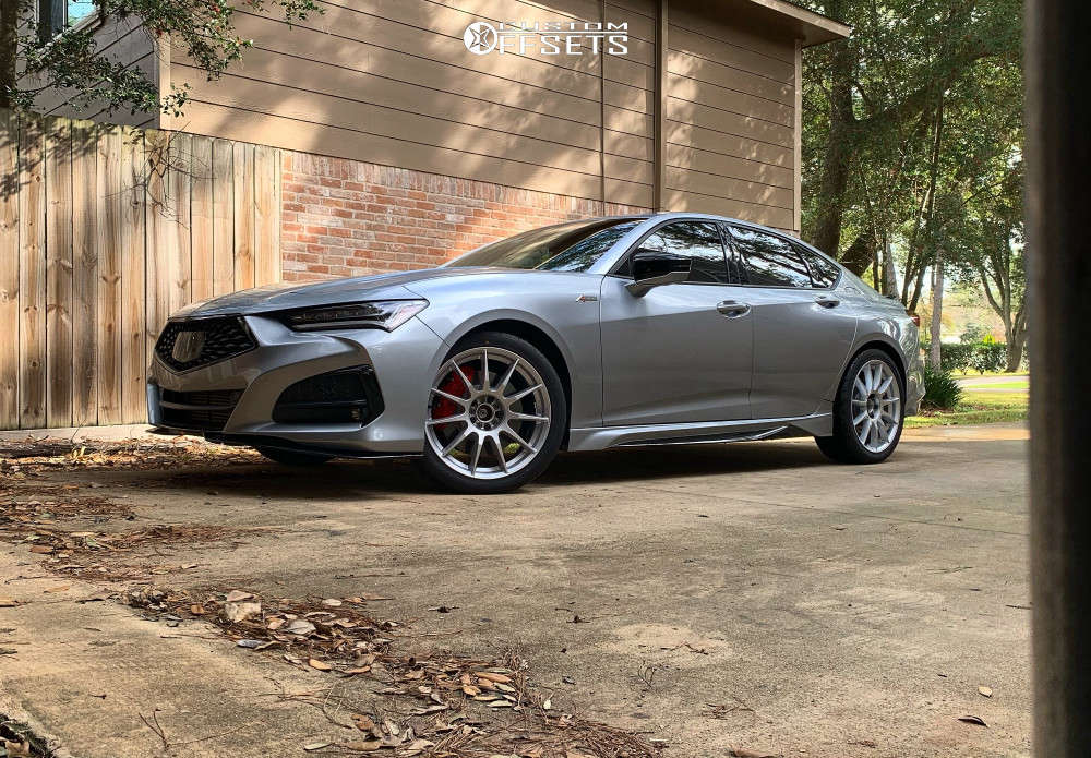 2021 Acura TLX with 20x8.5 35 Rotiform Dtm and 275/35R20 Yokohama Advan ...