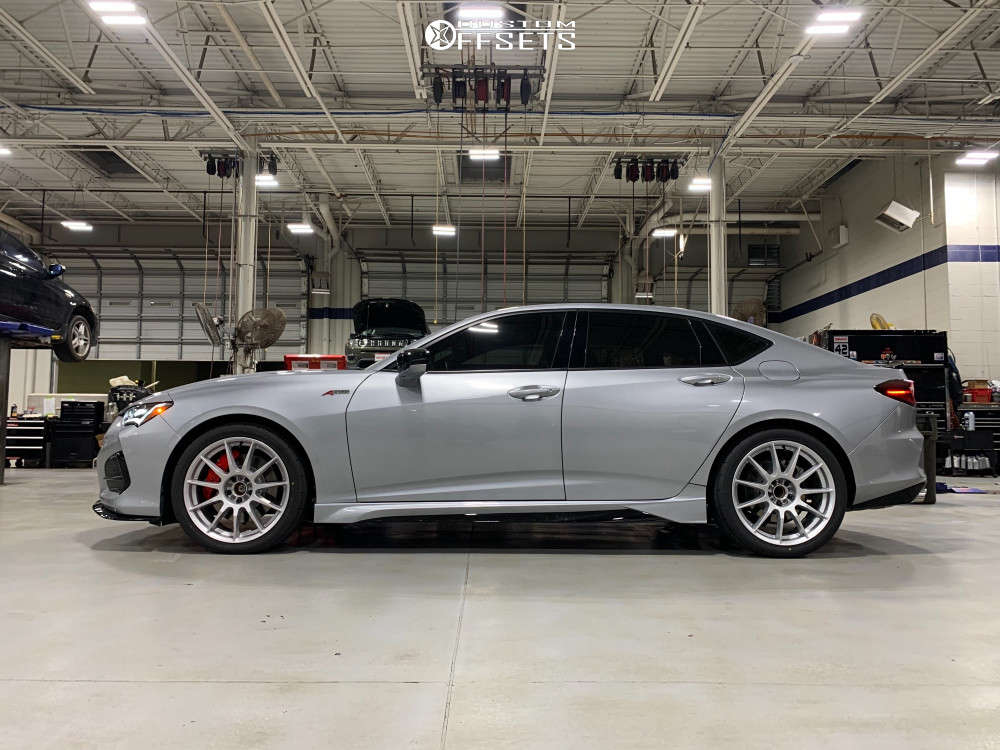 2021 Acura TLX with 20x8.5 35 Rotiform Dtm and 275/35R20 Yokohama Advan ...