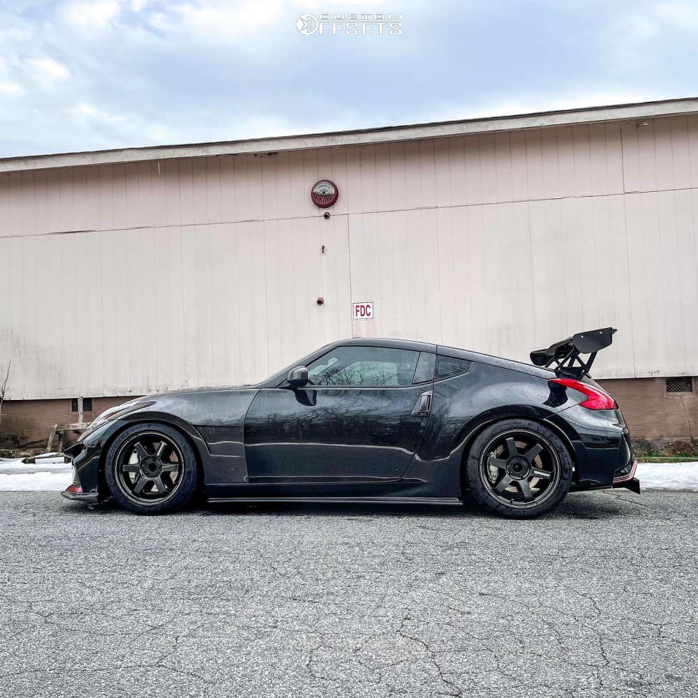 2010 Nissan 370Z with 19x9.5 22 Volk Te37 Ultra and 255/40R19 Michelin ...