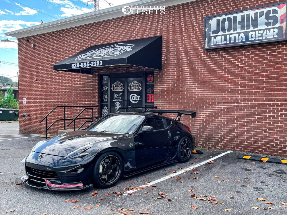 2010 Nissan 370Z with 19x9.5 22 Volk Te37 Ultra and 255/40R19 Michelin ...