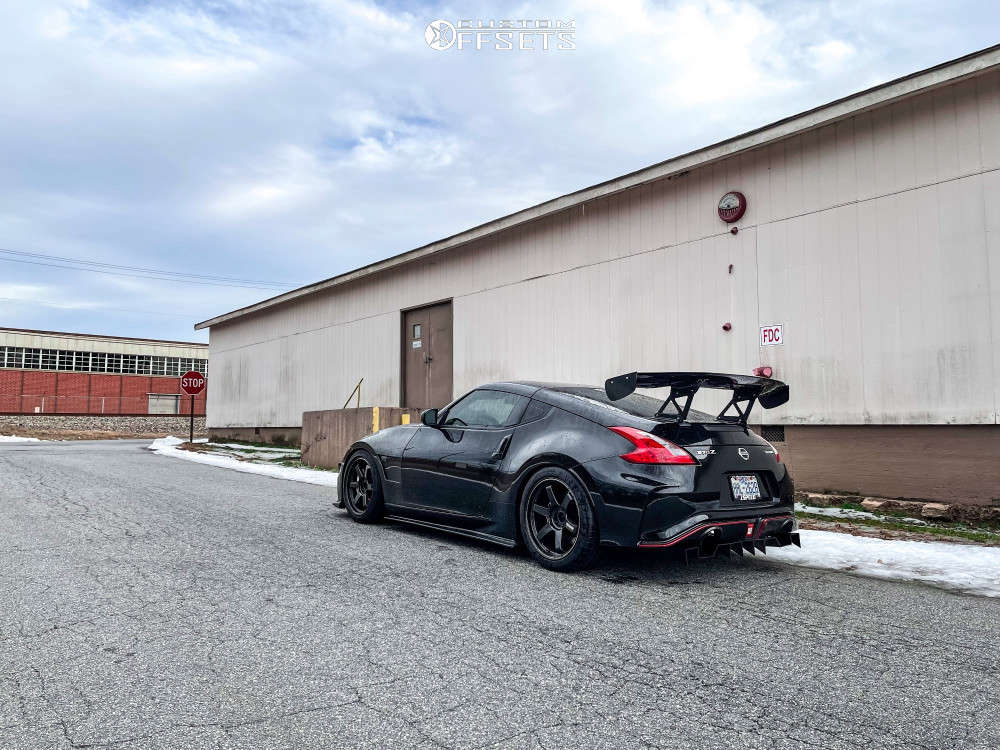 2010 Nissan 370Z with 19x9.5 22 Volk Te37 Ultra and 255/40R19 Michelin ...