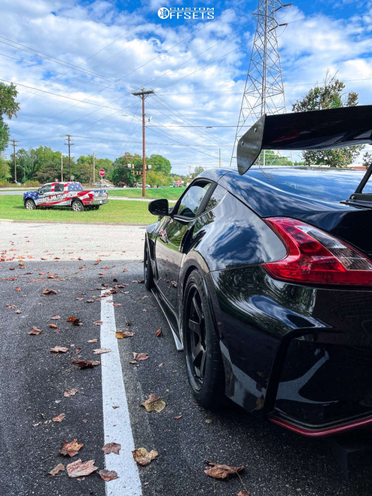 2010 Nissan 370Z with 19x9.5 22 Volk Te37 Ultra and 255/40R19 Michelin ...