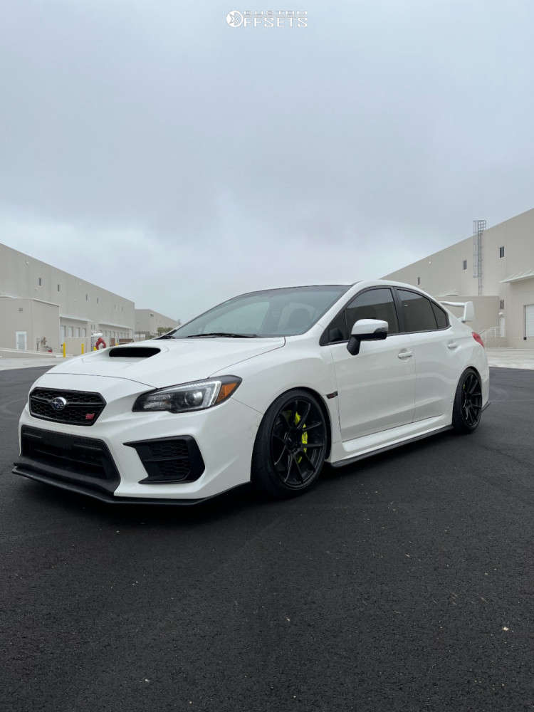 2020 Subaru WRX STI with 18x9.5 38 Enkei Tsv and 255/35R18 Firestone ...