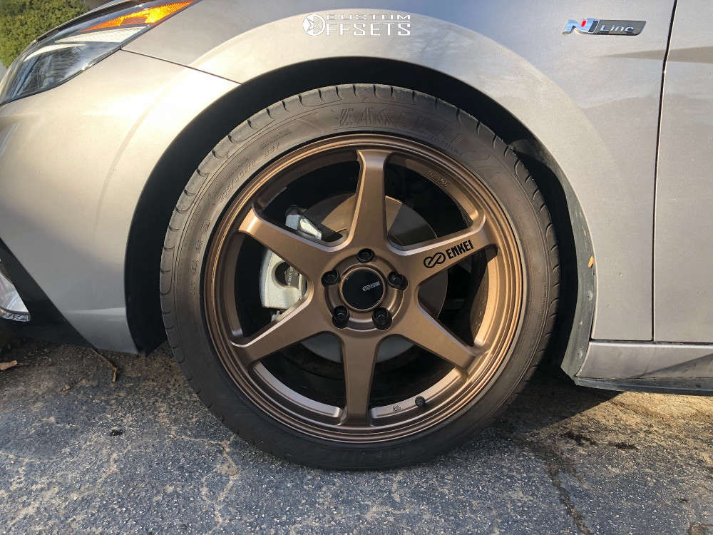 2021 Hyundai Elantra with 18x8 40 Enkei T6r and 235/40R18 Goodyear ...
