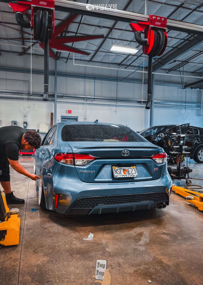 2020 Toyota Corolla with 18x9.5 35 ESR Sr01 and 215/35R18 Federal SS595 ...