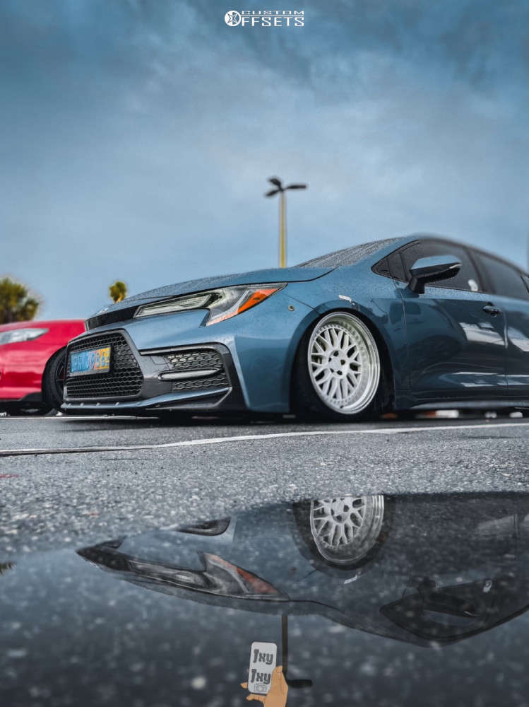 2020 Toyota Corolla with 18x9.5 35 ESR Sr01 and 215/35R18 Federal SS595 ...