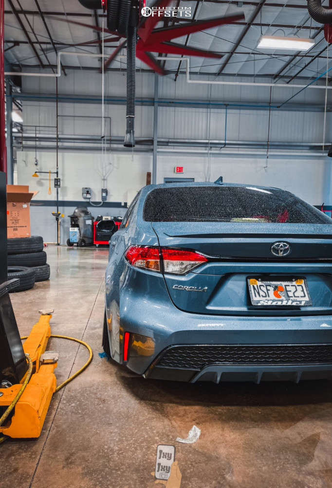 2020 Toyota Corolla with 18x9.5 35 ESR Sr01 and 215/35R18 Federal SS595 ...
