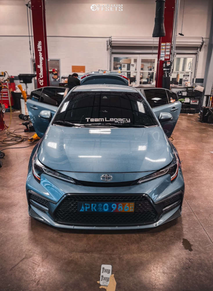 2020 Toyota Corolla with 18x9.5 35 ESR Sr01 and 215/35R18 Federal SS595 ...