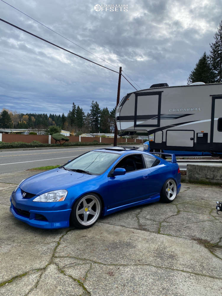 2006 Acura RSX with 18x9.5 22 Kansei Knp and 225/40R18 Continental ...