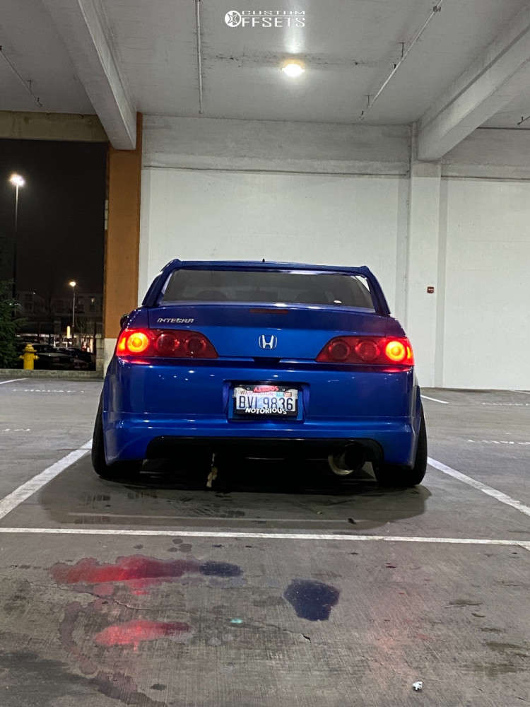 2006 Acura RSX with 18x9.5 22 Kansei Knp and 225/40R18 Continental ...