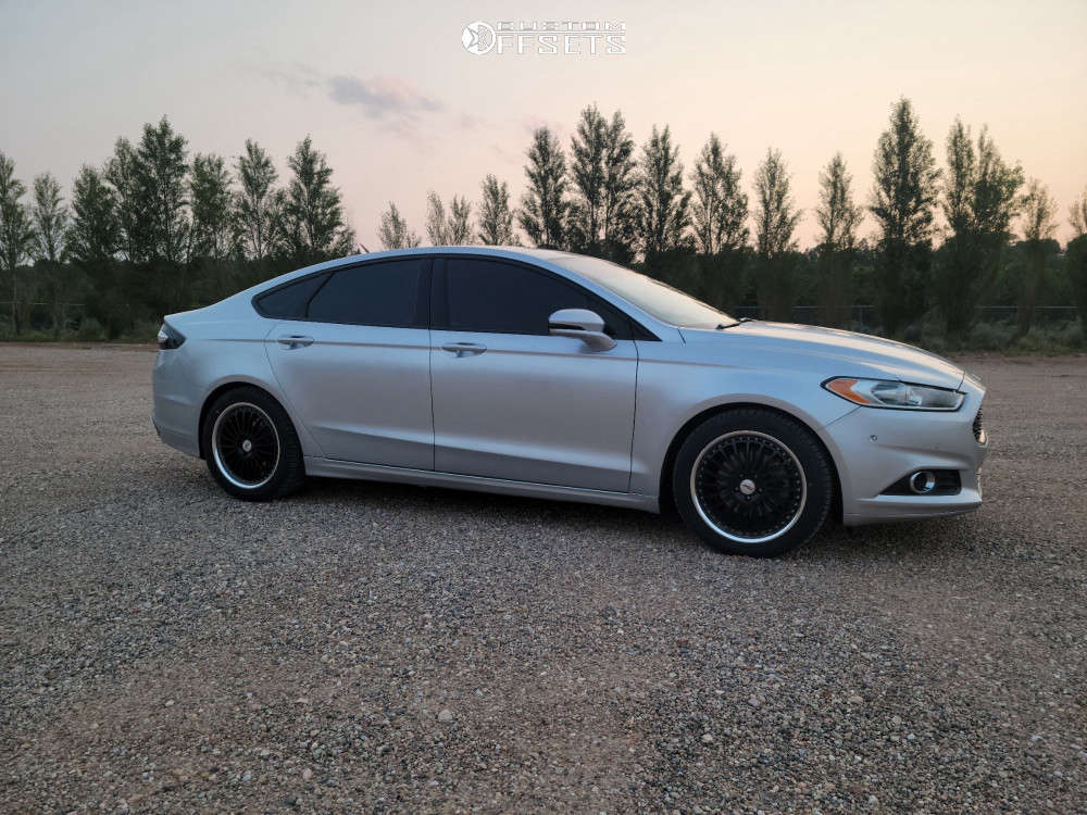 2013 Ford Fusion with 18x8 40 TSW Silverstone and 245/45R18 Sumitomo HTR A/S P03 and Stock ...