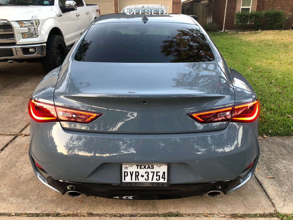 2021 INFINITI Q60 with 19x9.5 40 Rays Engineering Nismo V2 and 255 ...