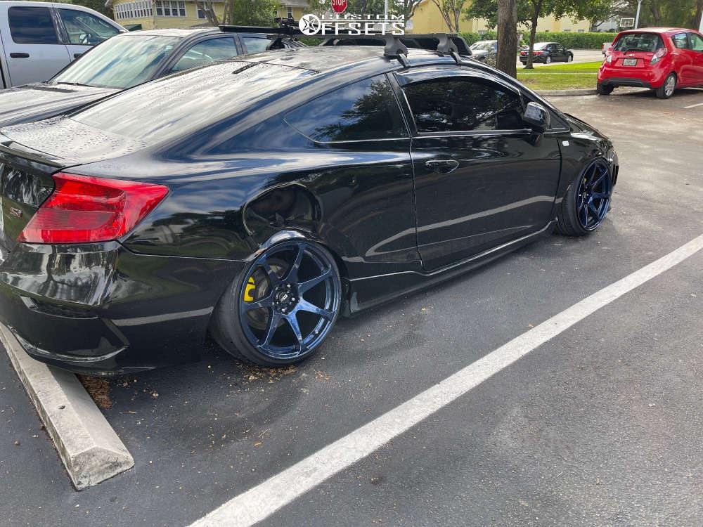 2013 Honda Civic with 18x9.5 15 Motegi Mr154 and 215/35R18 Achilles Atr ...