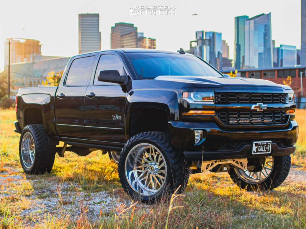 2017 Chevrolet Silverado 1500 with 24x12 -44 Xtreme Force Raptor and 37 ...