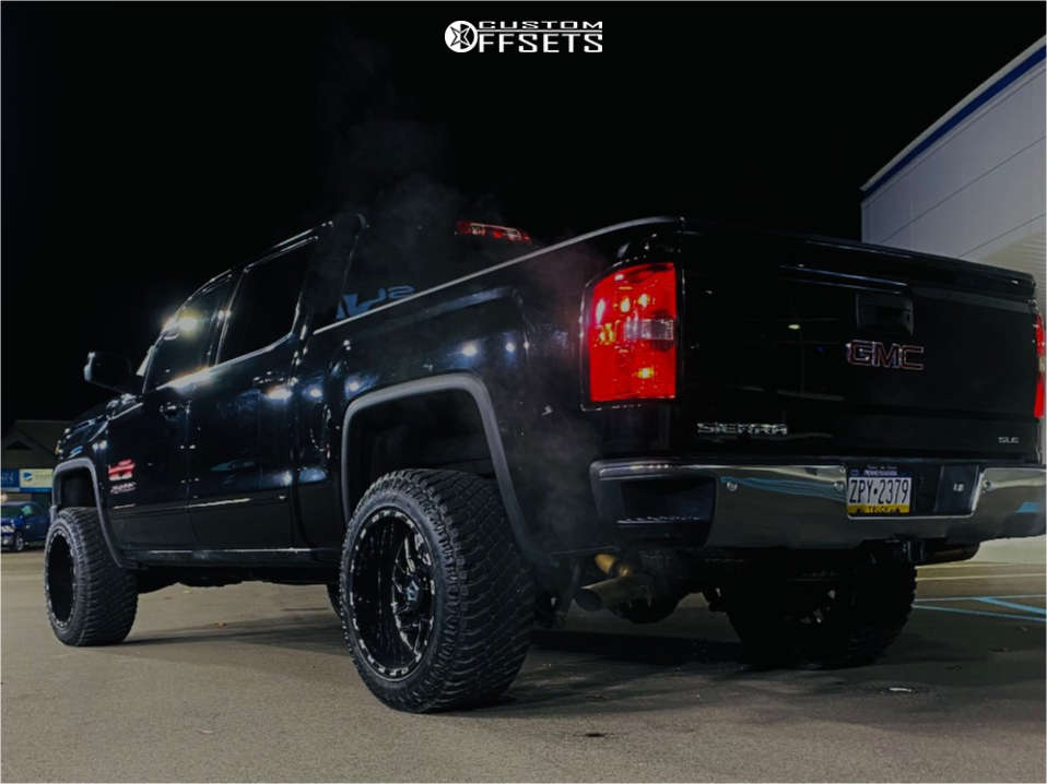 2014 GMC Sierra 1500 with 22x12 -44 TIS 544BM and 33/12.5R22 Venom Power Terra Hunter X/t and ...