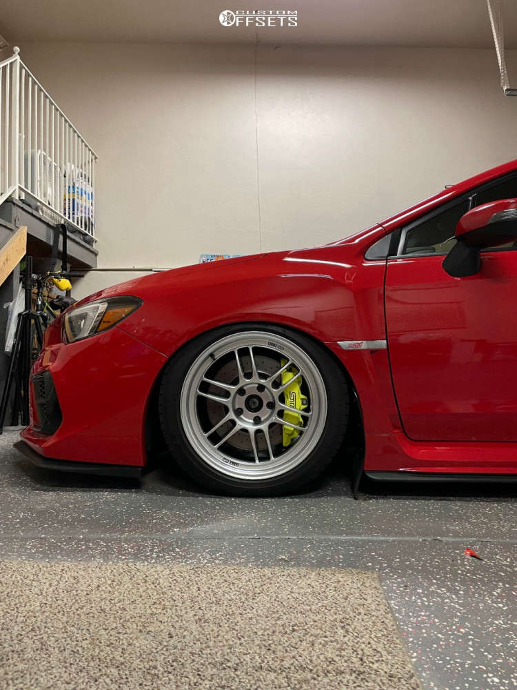 2020 Subaru WRX STI with 18x8.5 35 Enkei Rpf1 and 225/45R18 Achilles Atr Sport 2 and Air ...