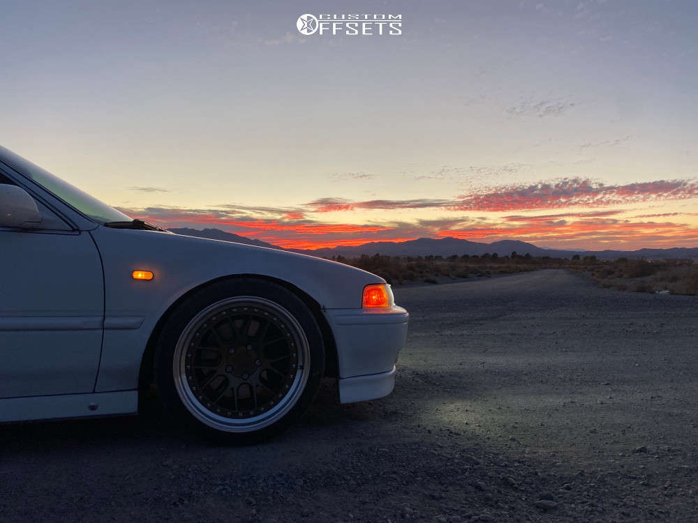 1993 Honda Accord with 18x9.5 30 Aodhan Ds06 and 255/35R18 Firestone ...