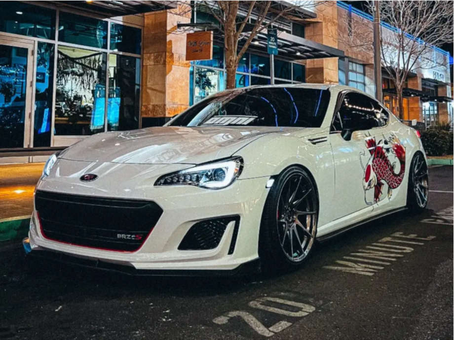 2020 Subaru BRZ with 18x9.5 35 Aodhan Ah09 and 245/35R18 Falken Azenis ...
