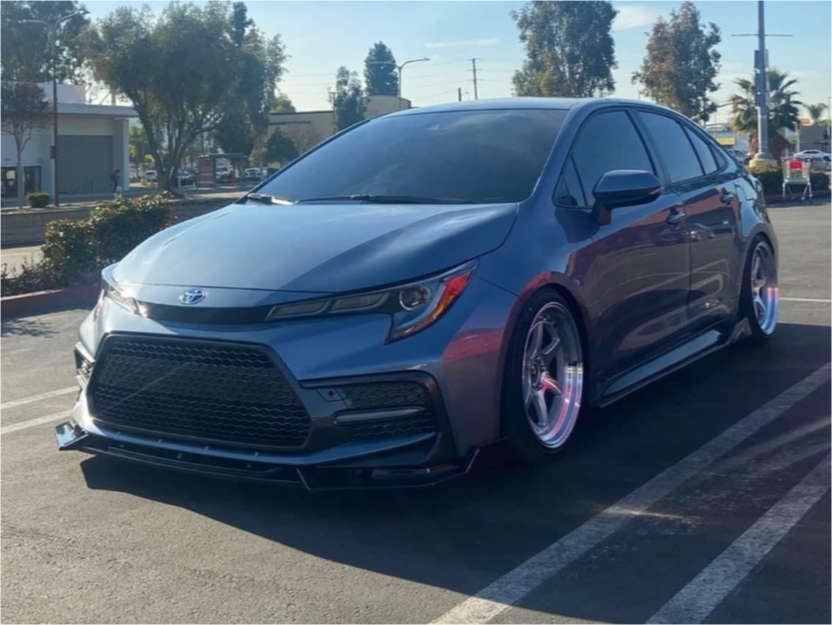 2021 Toyota Corolla with 18x9.5 35 Aodhan Ds09 and 235/40R18 Nitto Neo ...