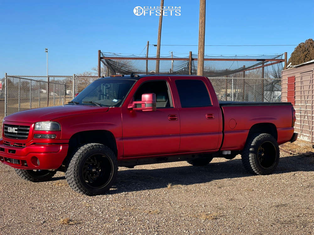2007 GMC Sierra 2500 HD Classic with 20x12 -44 Hardrock Crusher and 33/12.5R20 Hankook Dynapro ...