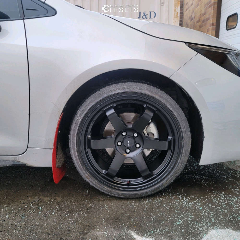2021 Toyota Corolla with 18x8.5 35 AVID1 AV6 and 225/40R18 Yokohama ...