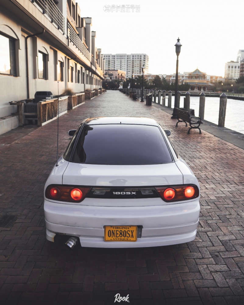 1992 Nissan 180sx with 17x9.5 12 Kansei KNP and 215/40R17 Federal 595 ...