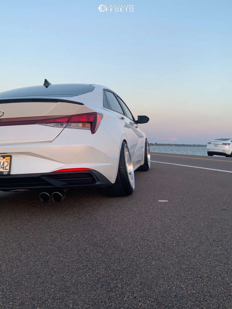 2021 Hyundai Elantra with 18x9.5 22 ESR Cs15 and 225/35R18 Achilles Atr ...