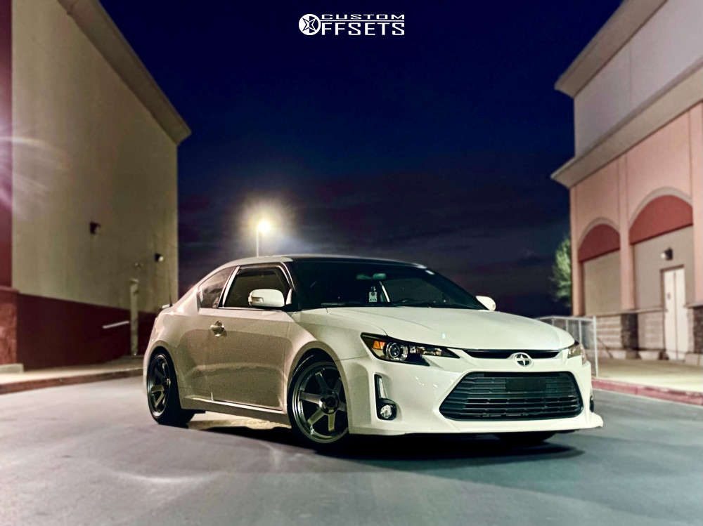 2015 Scion TC with 18x9.5 38 AVID1 AV6 and 235/40R18 Vercelli Strada Ii ...
