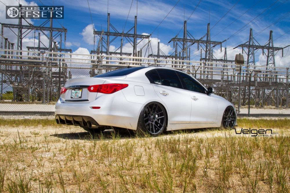 2014 INFINITI Q50 with 20x9 32 Velgen VMB6 and 245/30R20 Achilles ATR ...