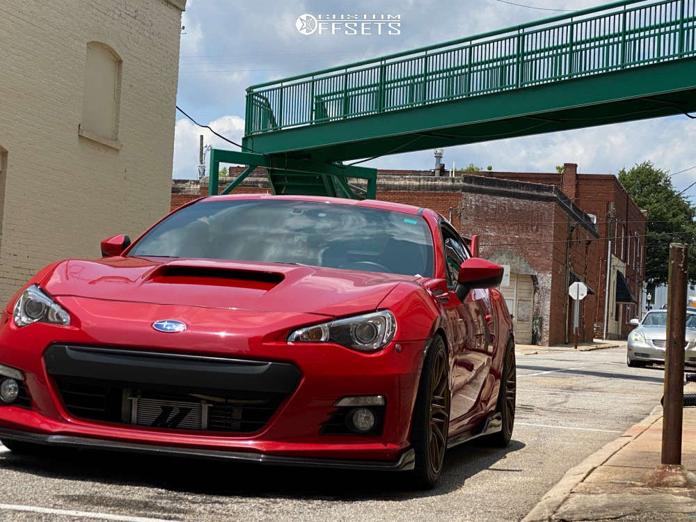 2015 Subaru BRZ with 18x9.5 35 Option Lab R716 and 245/40R18 BFGoodrich G-force Comp-2 A/s Plus ...