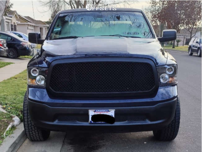 2013 Ram 1500 with 17x9 -12 Rev Offroad 885 and 285/70R17 Milestar Patagonia At R and Leveling ...