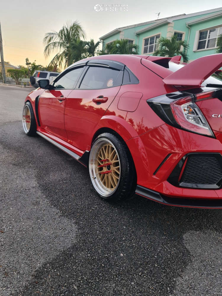 2019 Honda Civic with 19x9.5 35 JNC Jnc005 and 235/35R19 Lexani Lx-twenty and Stock | Custom Offsets