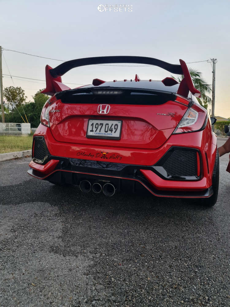 2019 Honda Civic with 19x9.5 35 JNC Jnc005 and 235/35R19 Lexani Lx-twenty and Stock | Custom Offsets