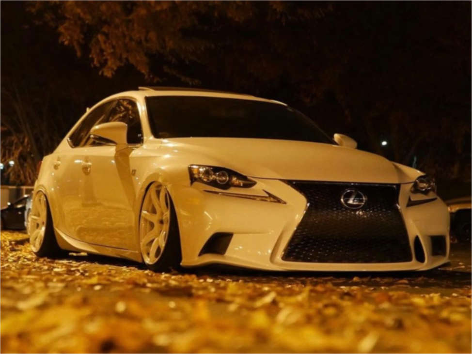 2016 Lexus IS200t with 18x9.5 22 Work Emotion T7r and 225/35R18 ...